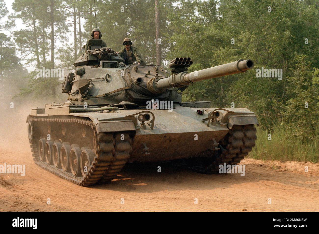 An M60A3 main battle tank from the 1ST Platoon, 48th Brigade, 108th ...