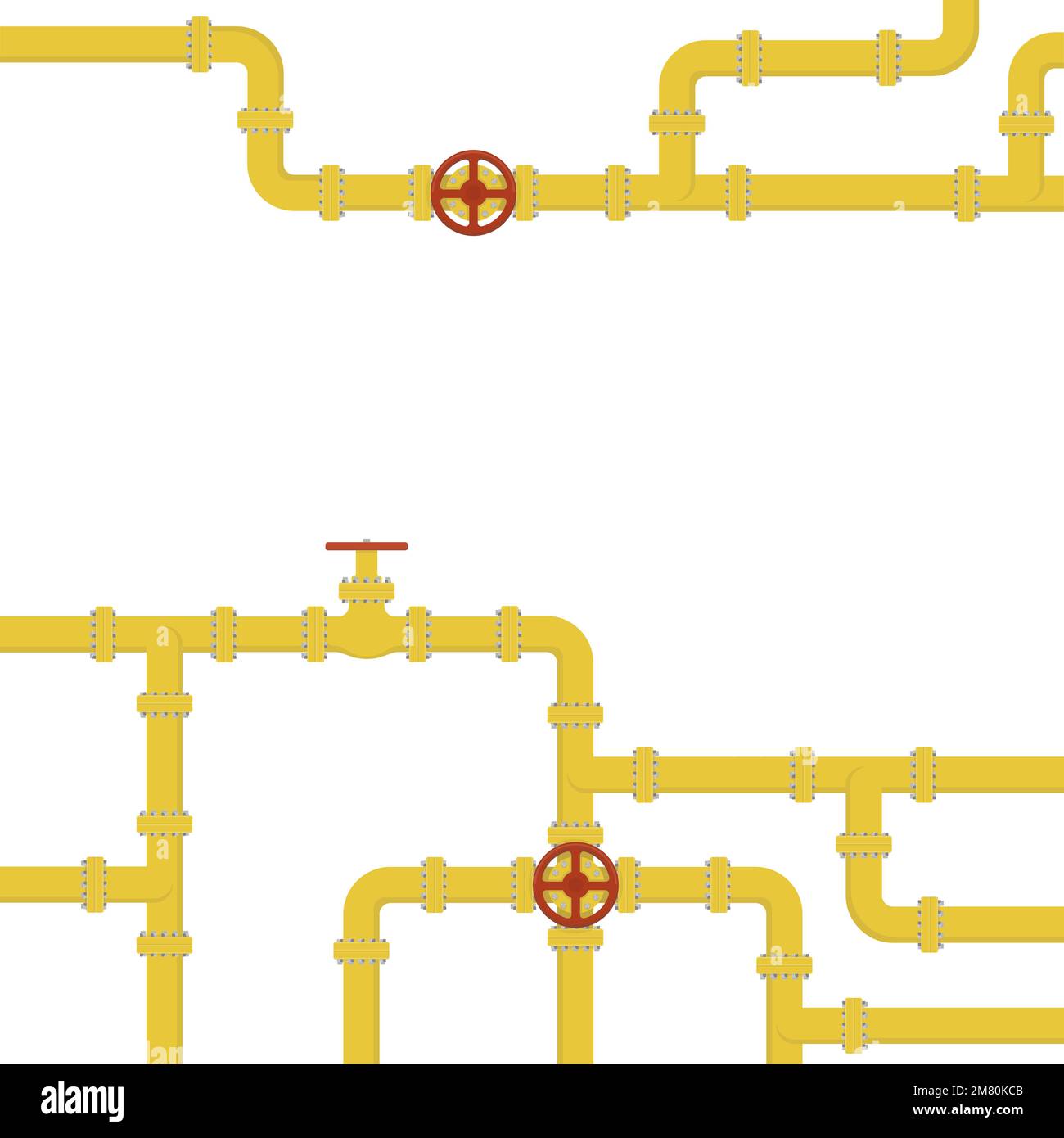 Industrial background with pipeline. Oil, water or gas pipeline with ...
