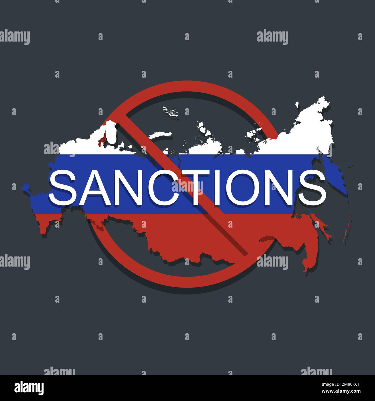 Russia under sanctions. Vector illustration. Eps 10 Stock Vector Image ...