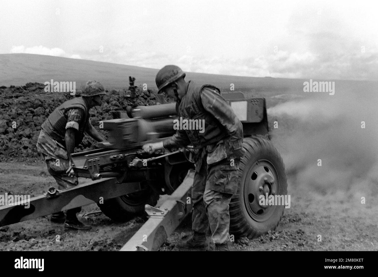 Colonel Radcliff, left, Commanding Officer of the 3rd Marine Regiment ...