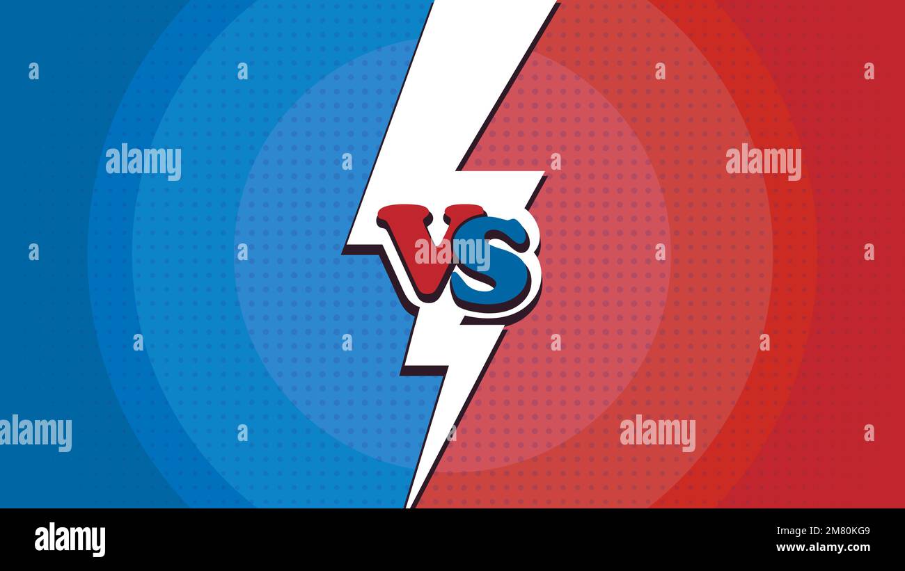 Cartoon comic background. Fight versus. Logo of versus. Letters VS on ...