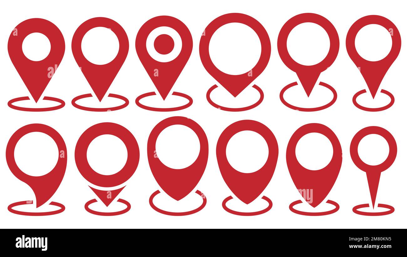 Set Of Map Pointer Location Symbols Web Location Point Icon Pointer Arrow Mark Vector