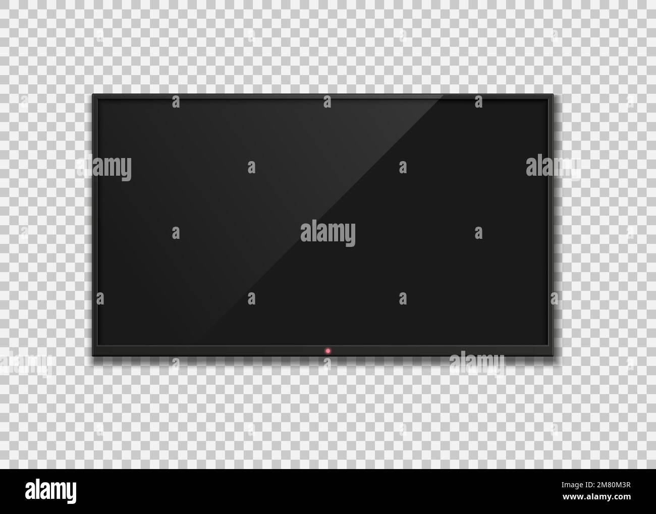 4k tv screen. Device screen mockup. LCD or LED tv screen. Vector ...