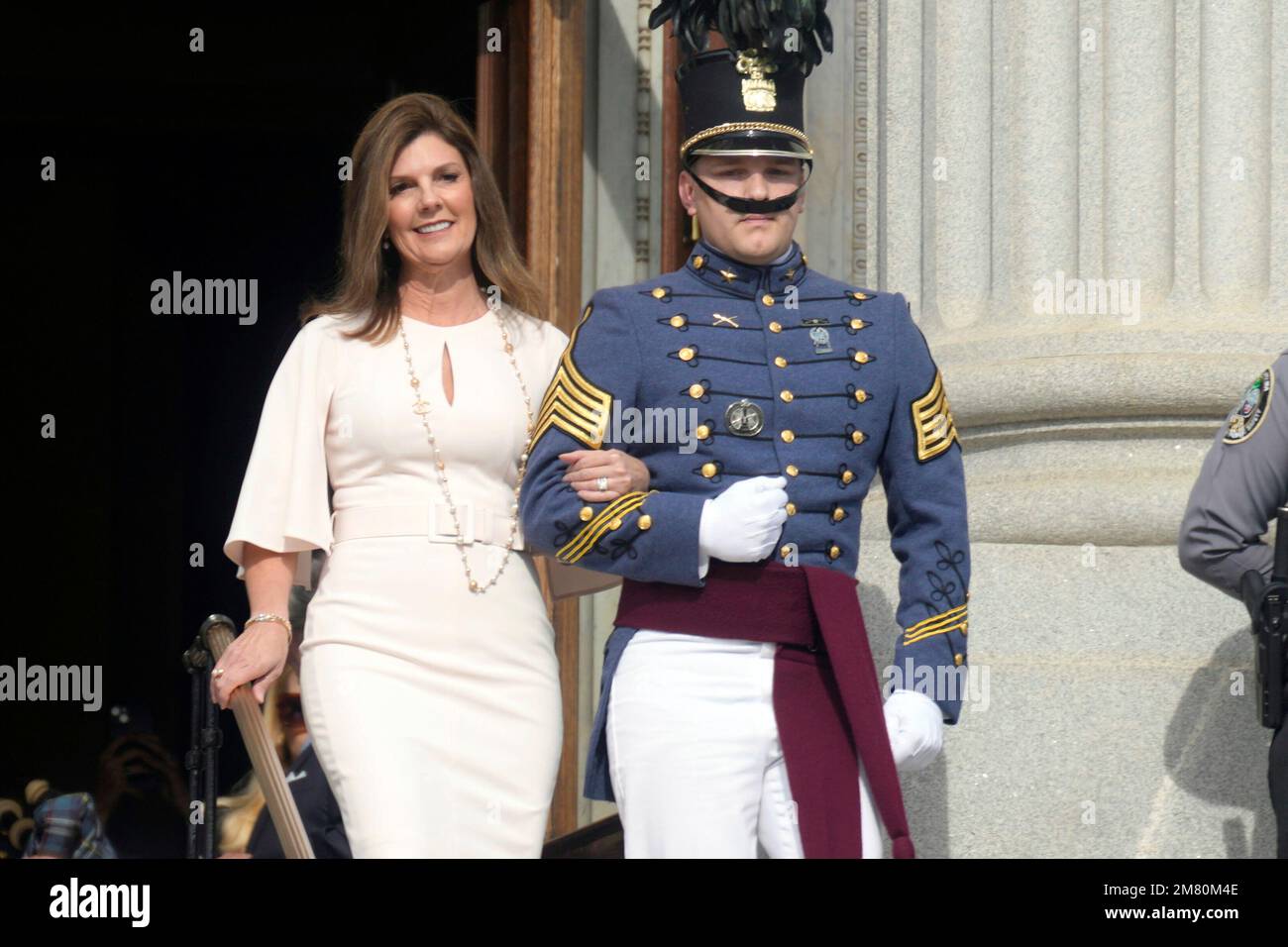 South Carolina Lt. Gov. Pamela Evette, left, is escorted to her seat at ...