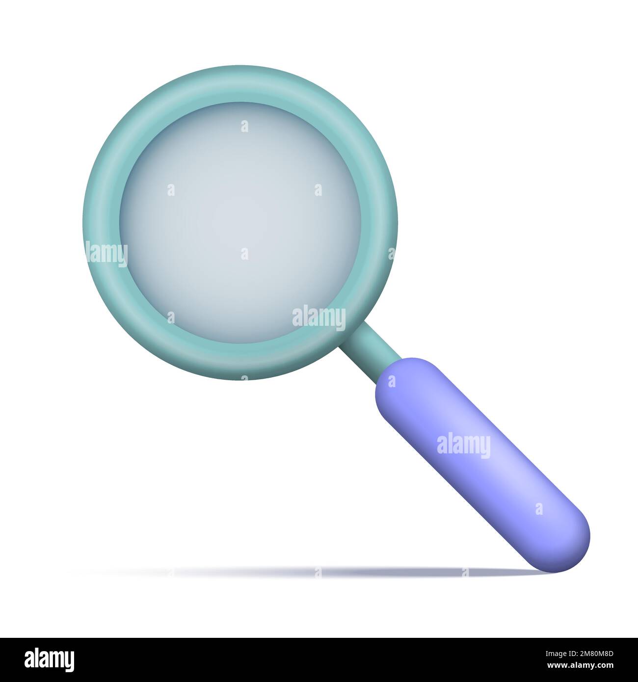 Magnifying glass. Analysis concept. 3d vector icon.Vector illustration ...