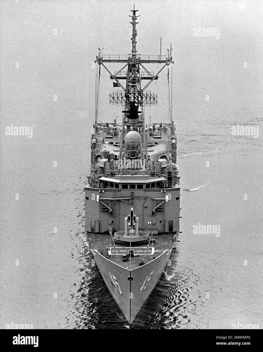 A bow view of the guided missile frigate DE WERT (FFG-45) underway ...