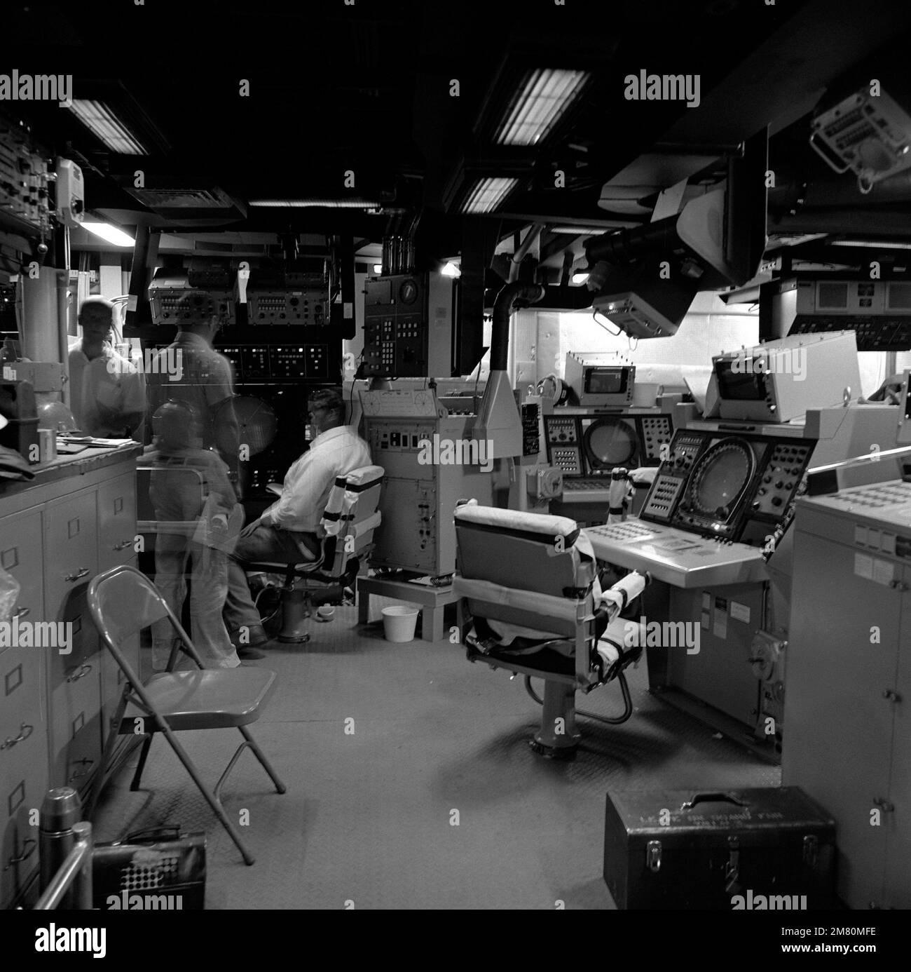The combat information center aboard the guided missile frigate DE WERT ...