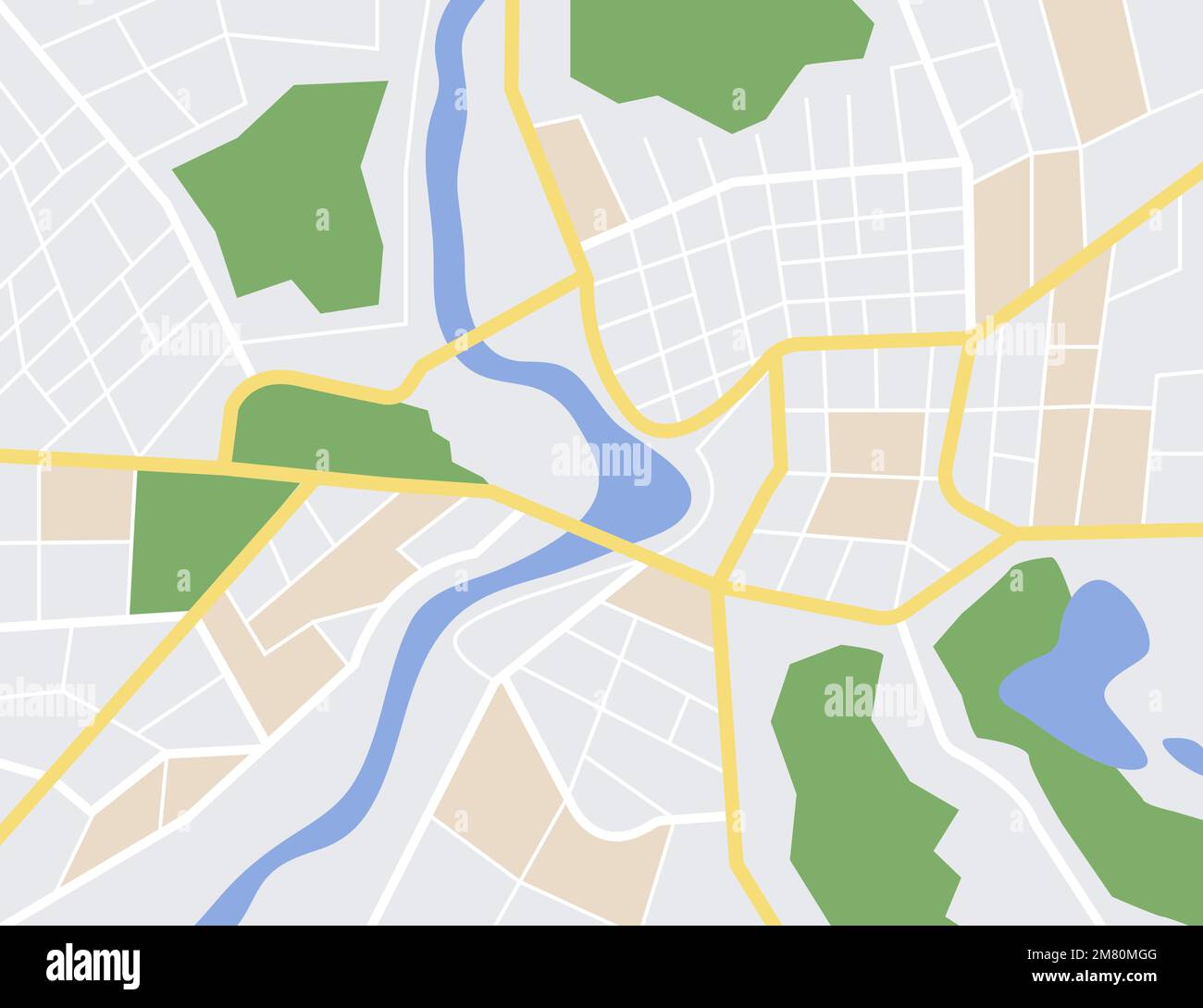 Map of the city center. GPS map navigator concept. Vector illustration ...
