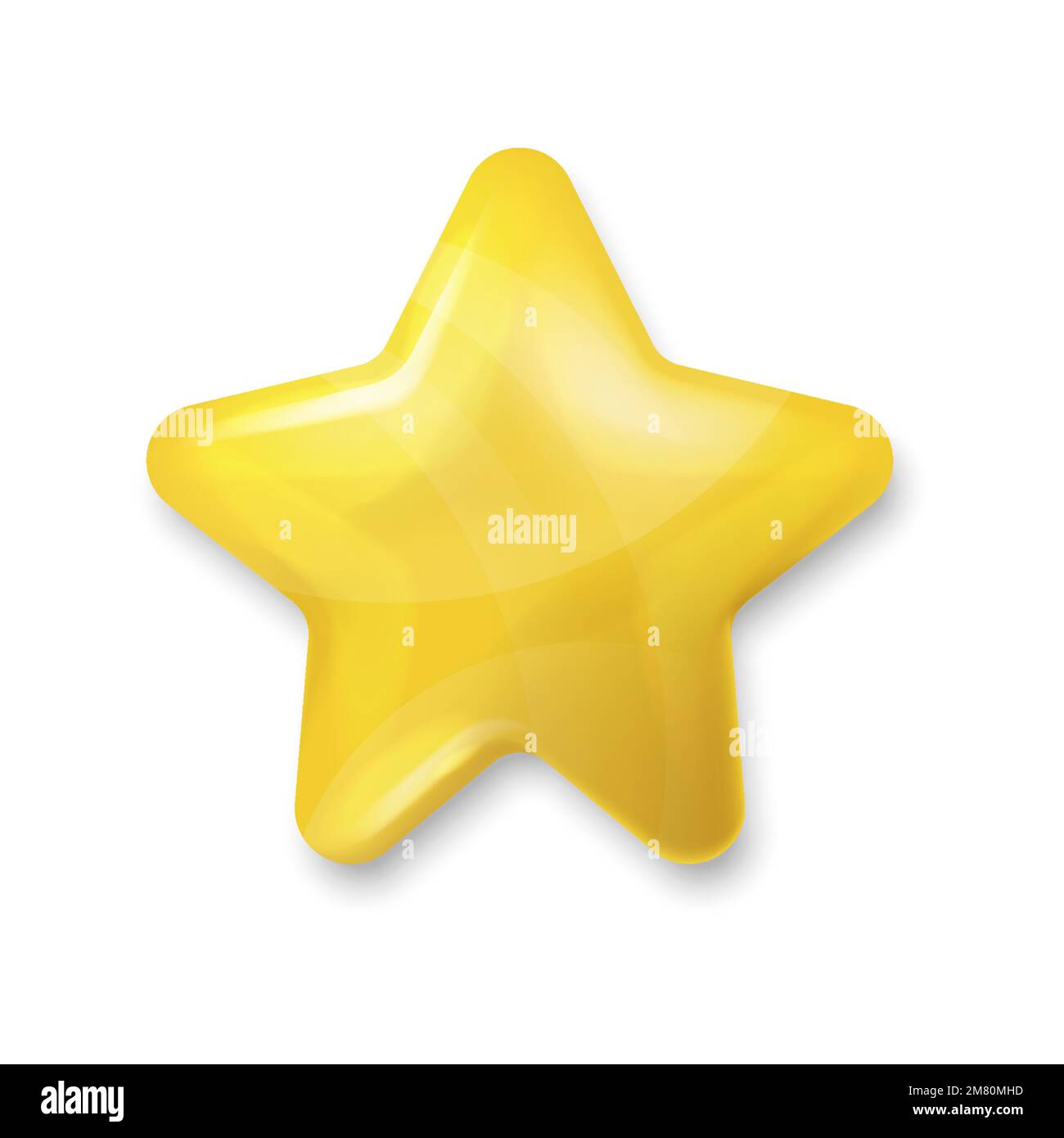 Shiny golden star icon. Yellow stars glossy colors. Vector illustration ...