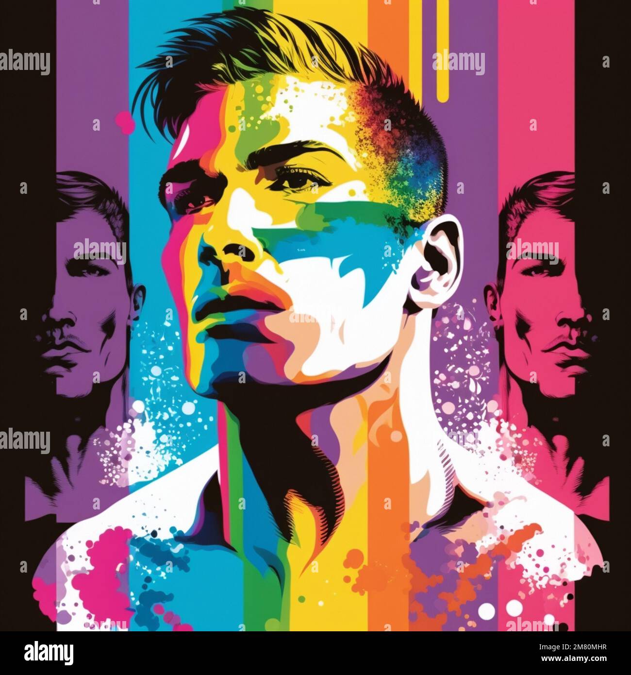 A colorful pride boy's portrait Stock Photo - Alamy