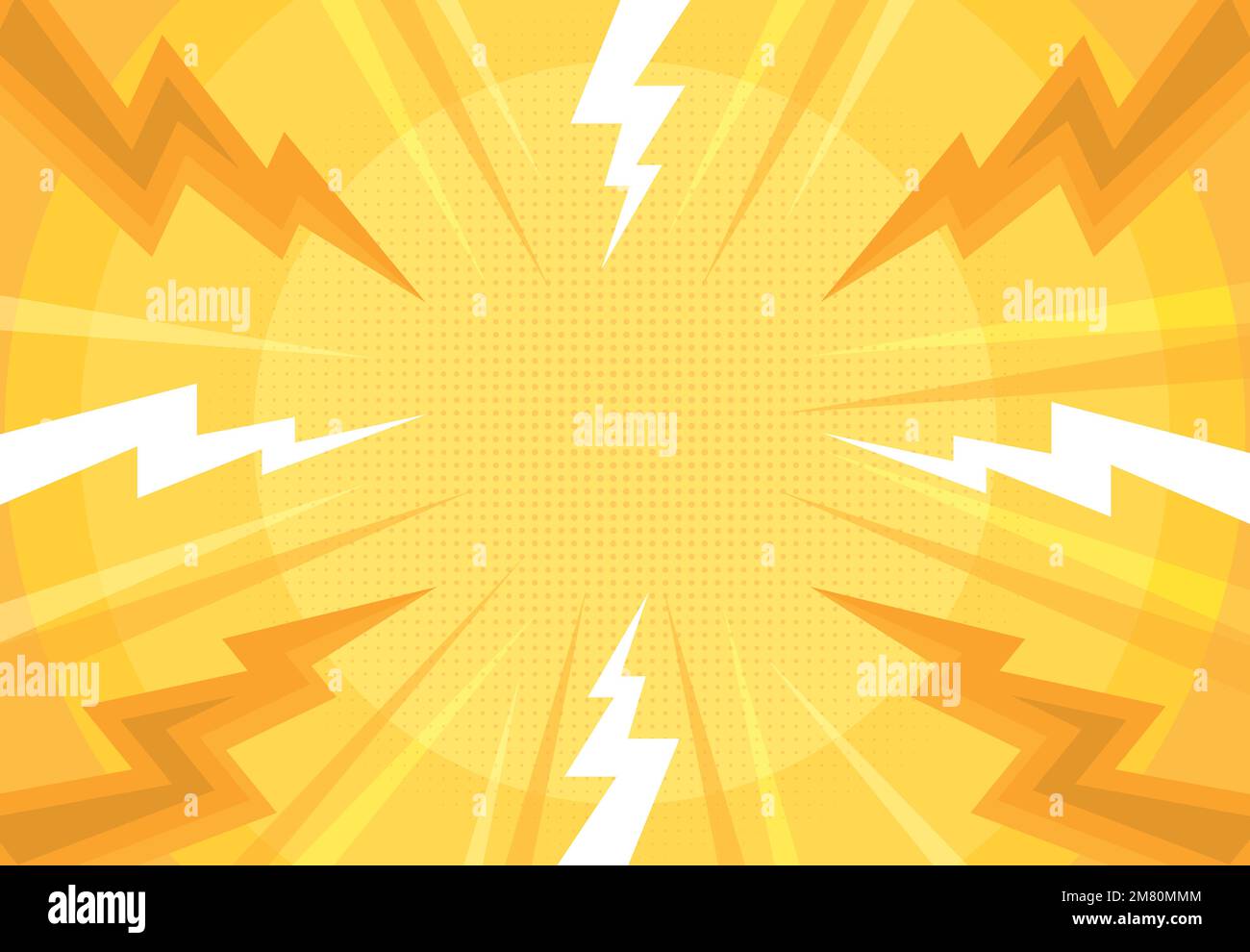 lightning explosion pop art retro comic style background. Vector ...
