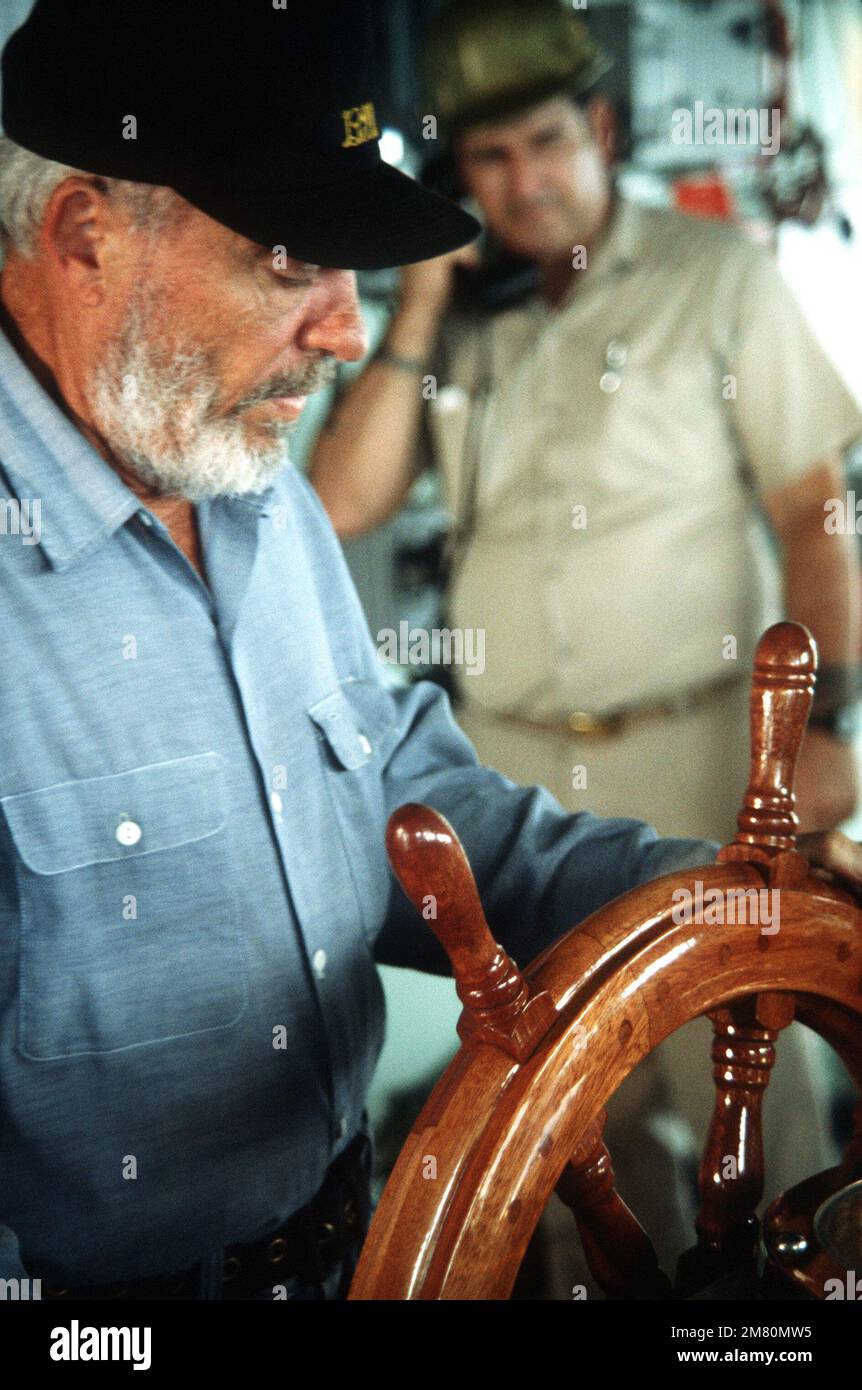 The interior of the pilot house on the missile range instrumentation ...