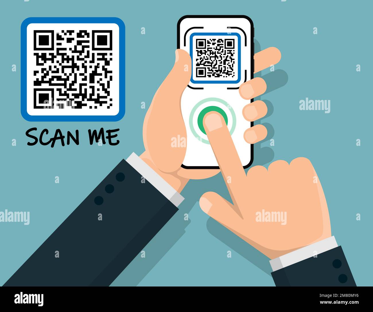 Scan Qr Code To Mobile Phone Qr Code For Payment Mobile Phone Scanning Qr Code Verification