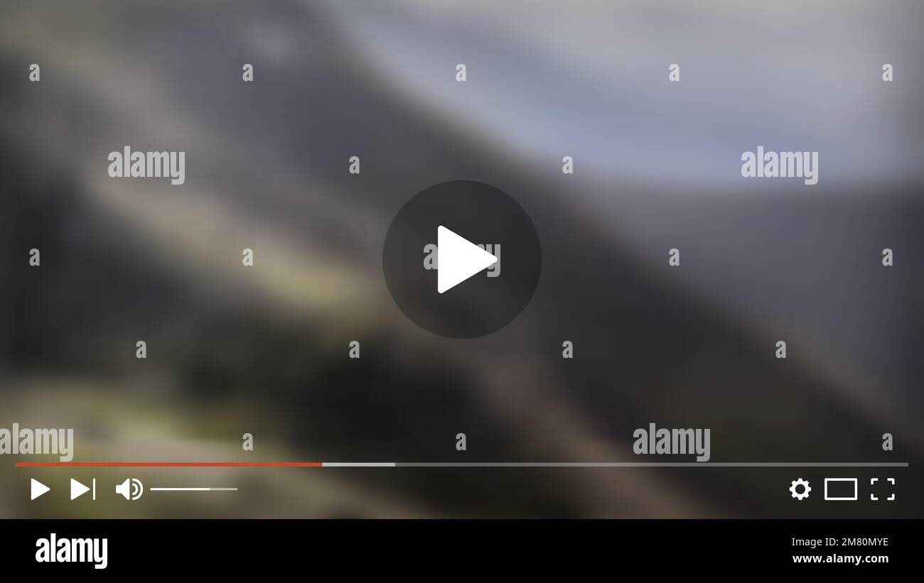 Template of video and audio player. Design Media Player. video player ...