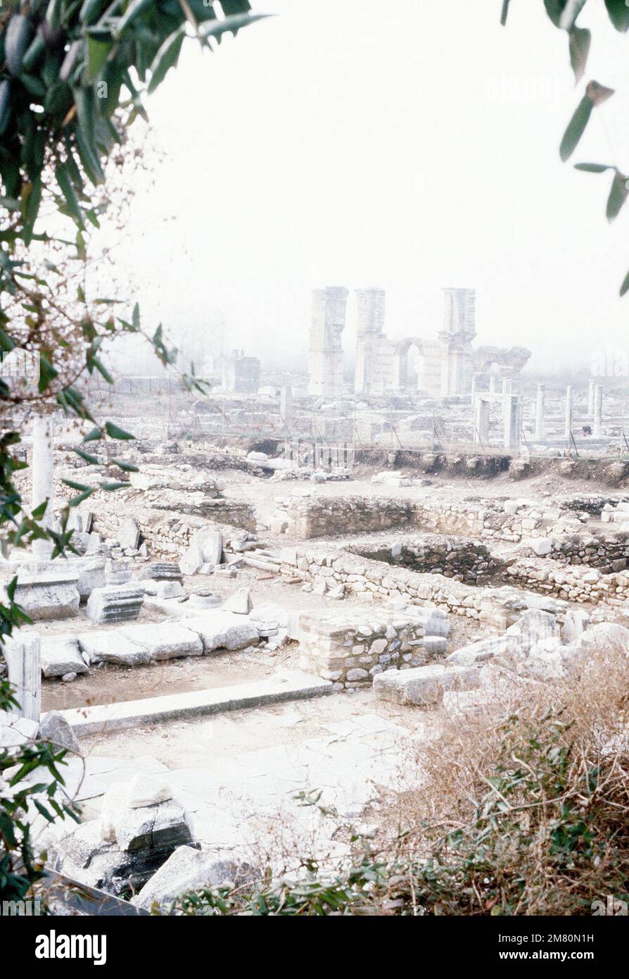 Ancient ruins. Base: Phillipi Country: Greece (GRC Stock Photo - Alamy
