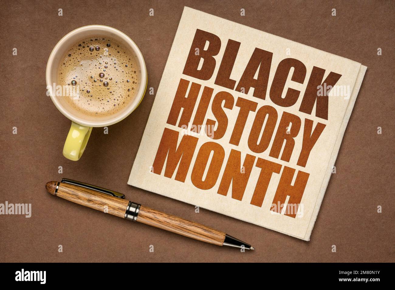 Black History Month - word abstract on napkin, an annual observance ...