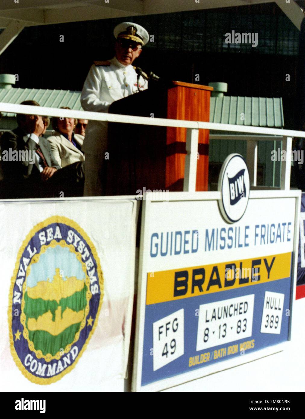 Vice Adm. Carl B. Towler, commander, Naval Sea Systems Command, speaks ...