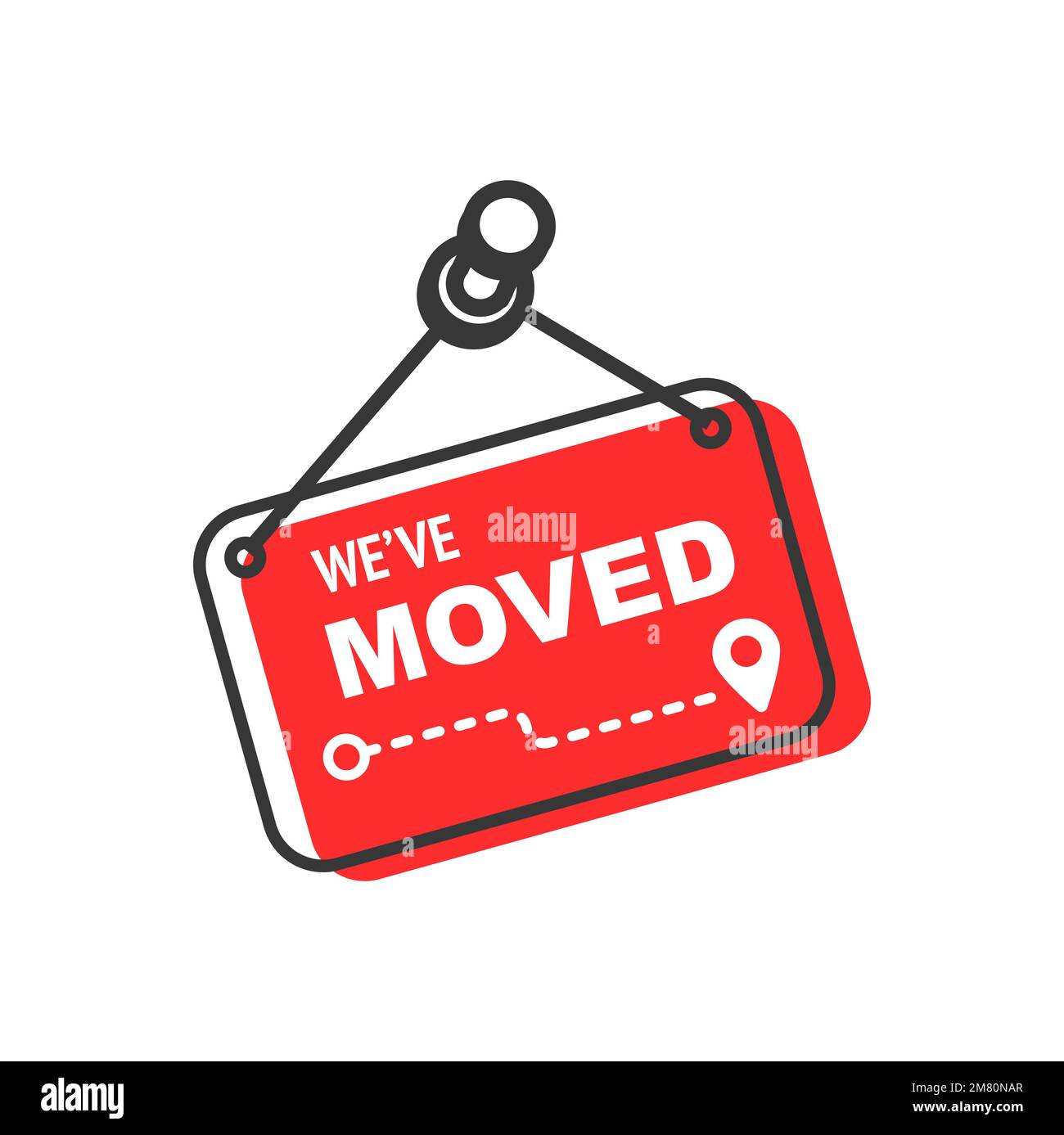 Business relocation notice in shop Stock Vector Images - Alamy
