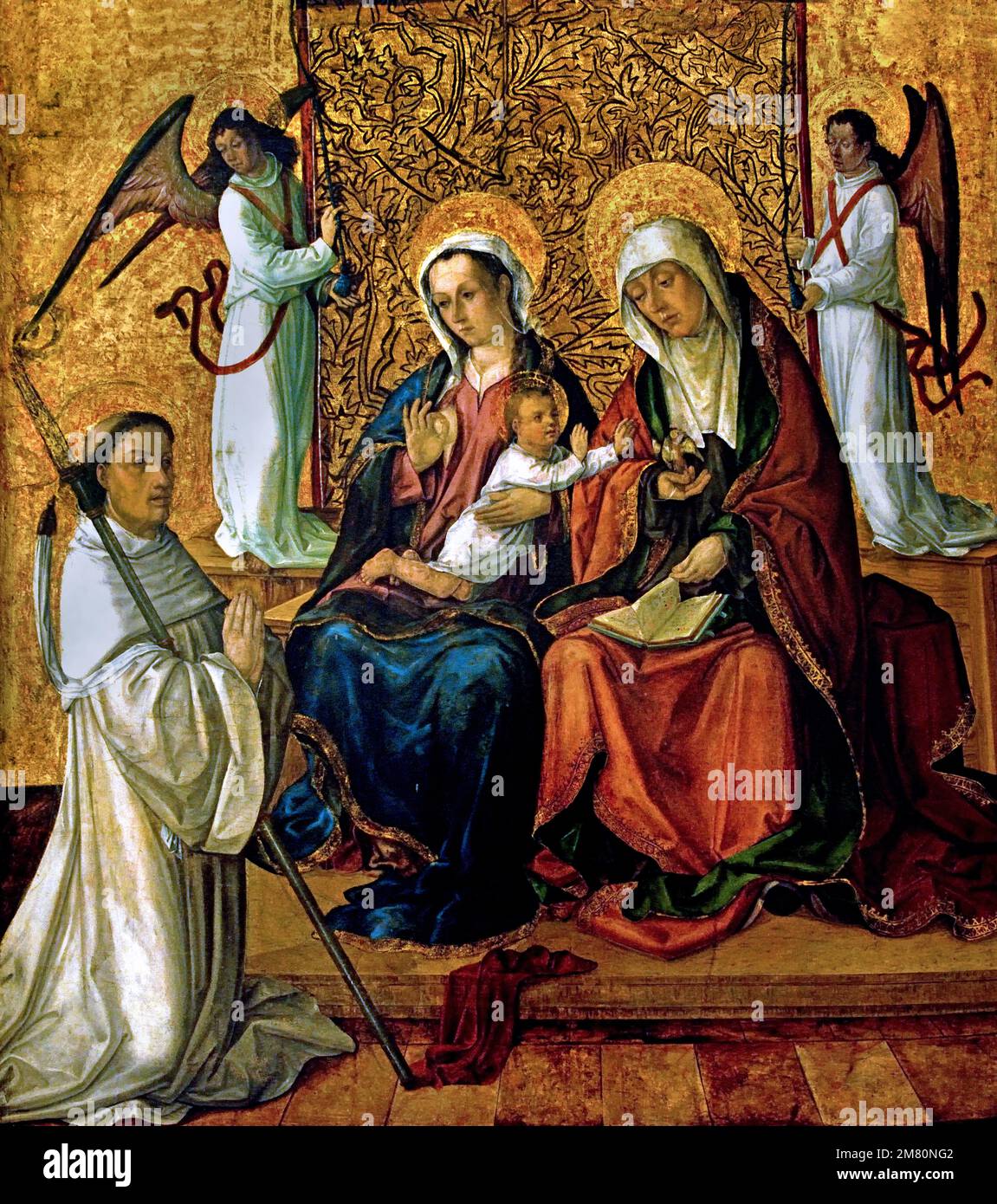 The Trinity, Saint Anne and the lactation of Saint BernardFrancisco de ...