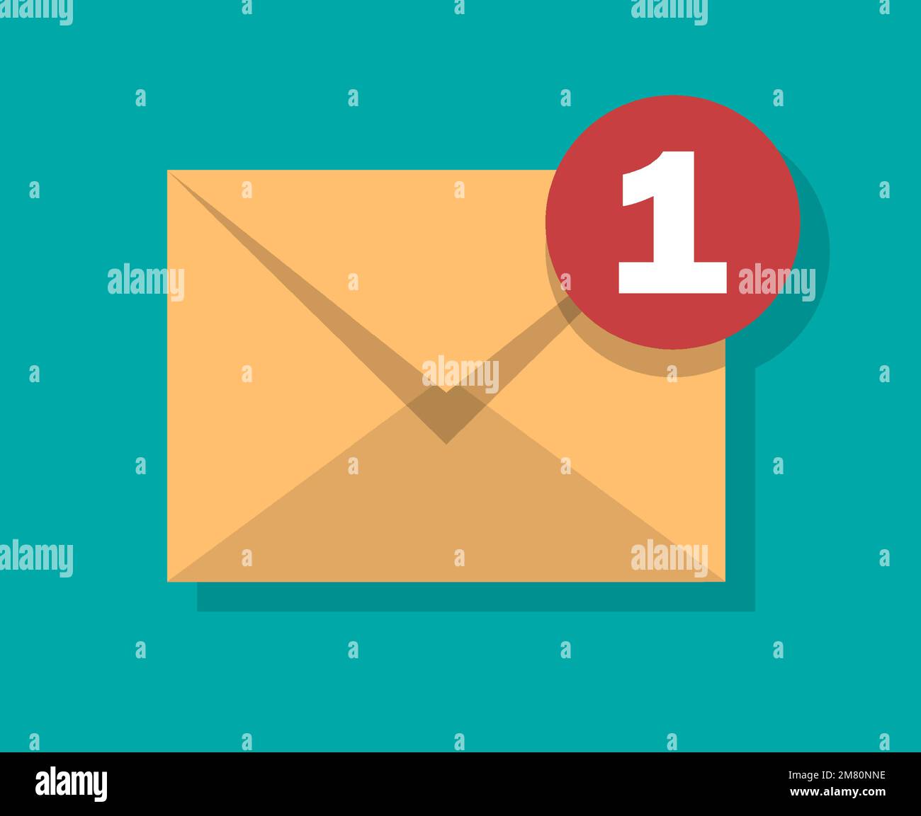 New incoming messages icon with notification. Envelope with incoming message. Vector ...