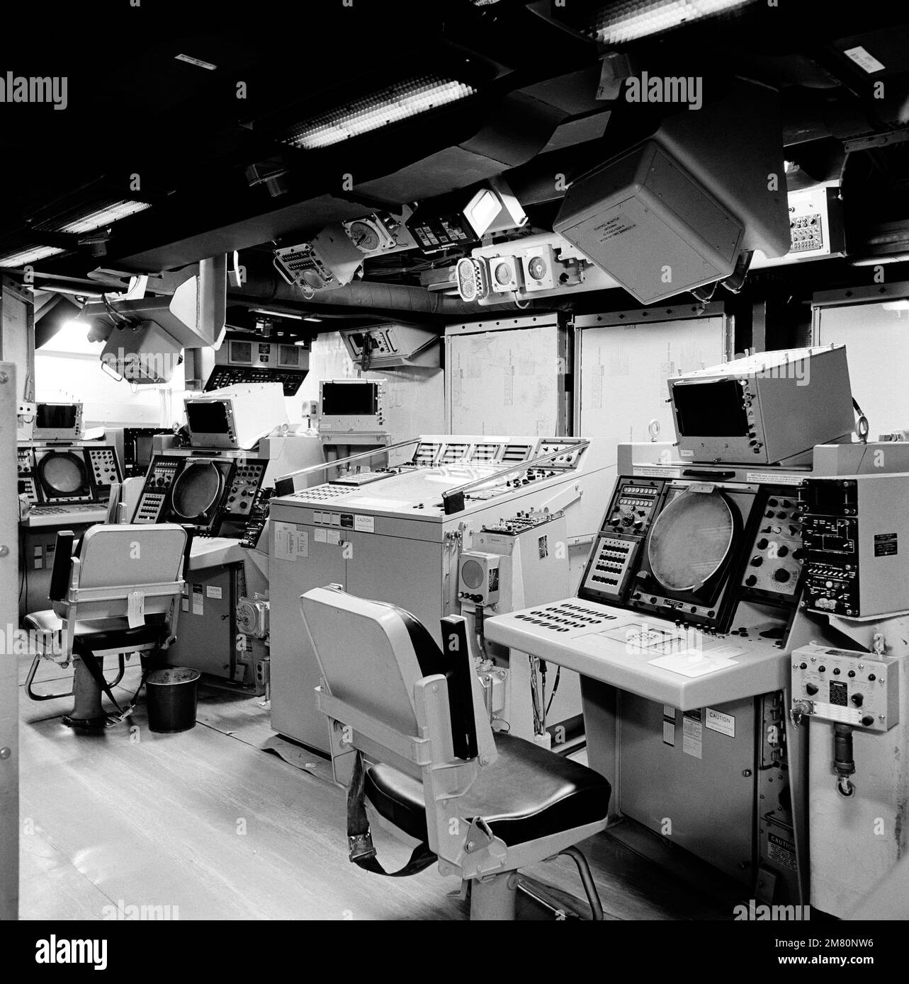An interior view of the combat information center room aboard the ...