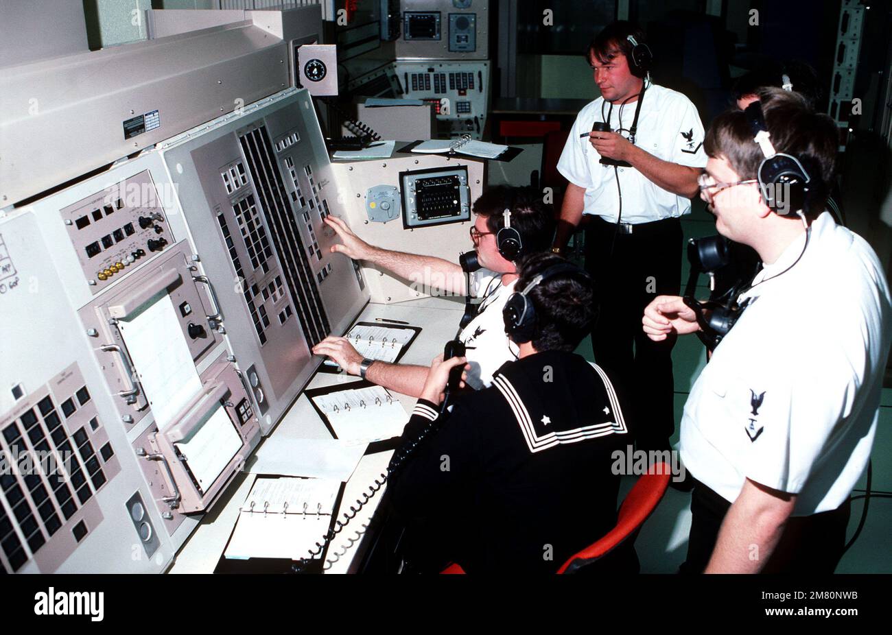 Students learn Trident missile launching procedures at the Trident ...