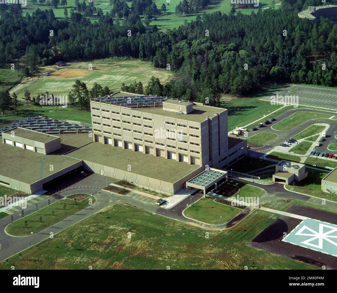 An aerial view of the recently opened Bayne-Jones Army Community ...