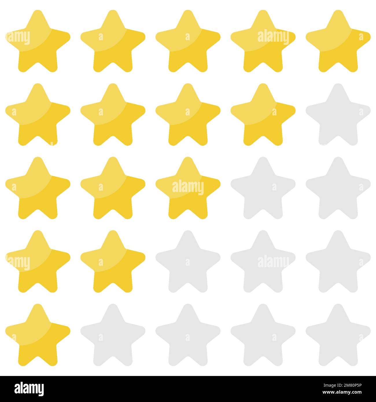5 star rating icon. Five stars customer product rating review flat icon ...