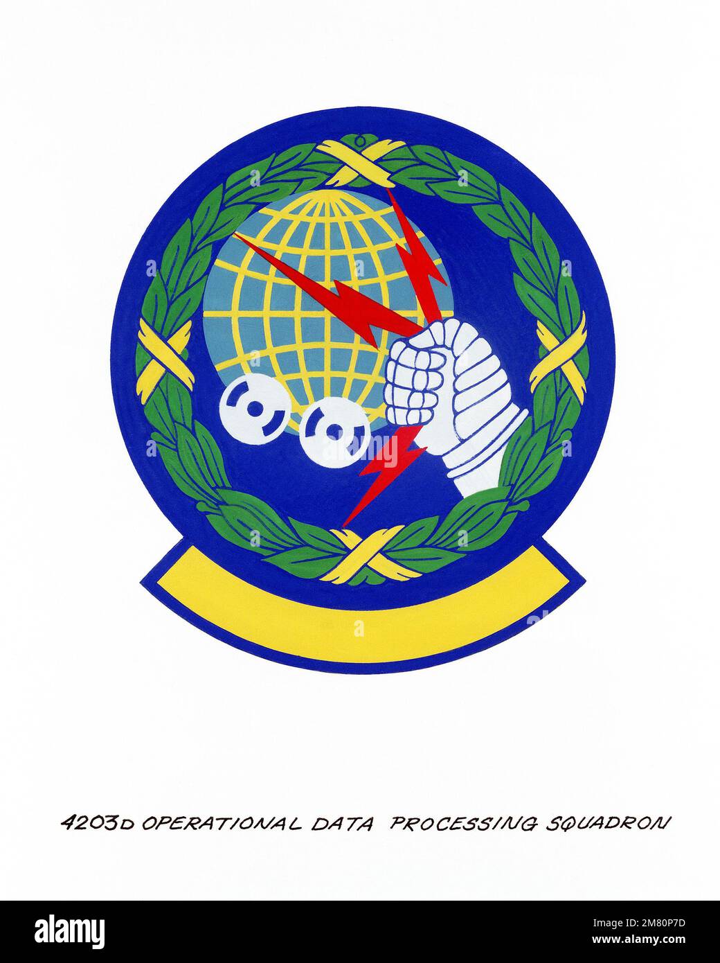 Organizational emblem for: 4203rd Operational Data Processing Squadron ...
