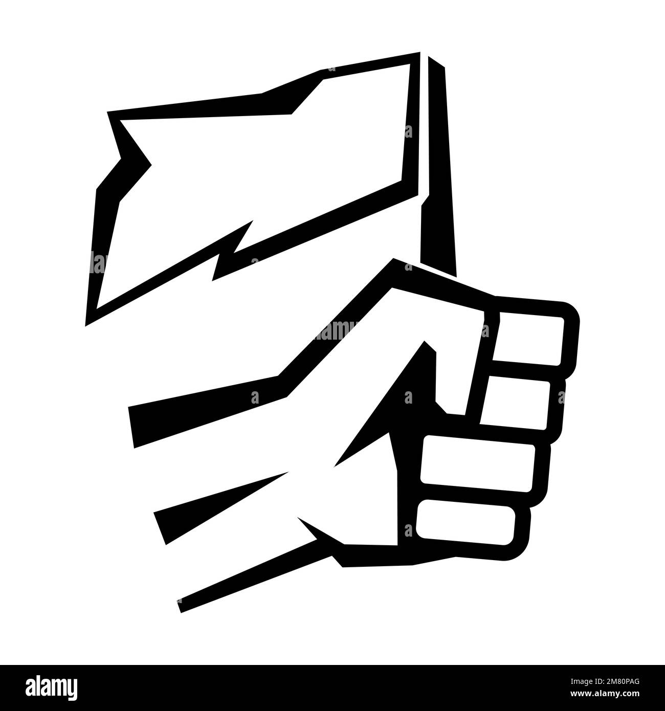 Hands clenched power strength icon. Fist sign. Vector illustration. Eps ...