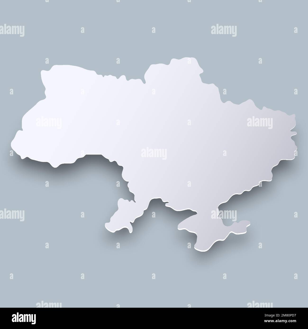 Ukraine Map with shadow. Cut paper. Vector illustration. Eps 10 Stock Vector Image & Art - Alamy