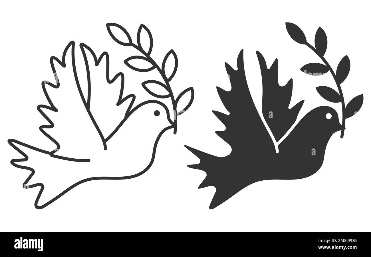 Dove Icon Bird Symbol Of Peace And Freedom In Simple Style Vector dove-icon-bird-symbol-of-peace-and-freedom-in-simple-style-vector