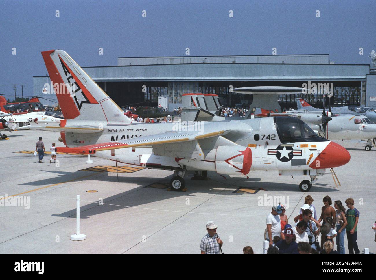 A right side view of an S-3A Viking anti-submarine aircraft on public ...