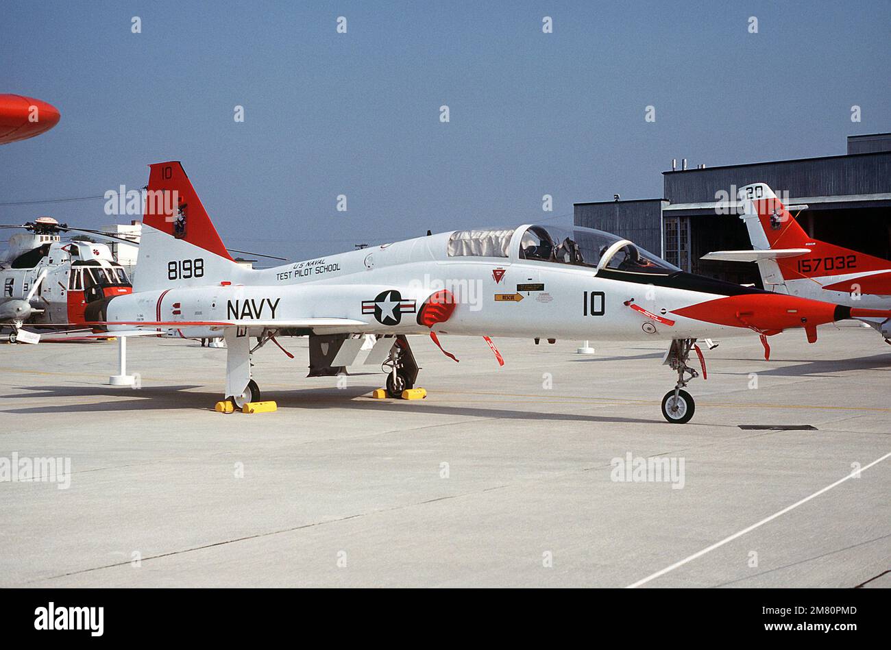 A right side view of a T-38A Talon aircraft on display during the open ...