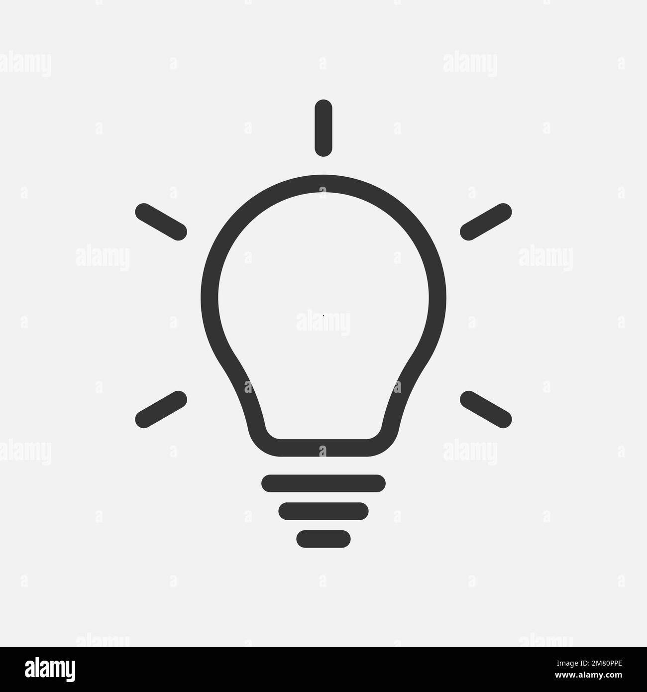 Bulb icon. Simple line icon. Vector illustration. Eps 10 Stock Vector ...