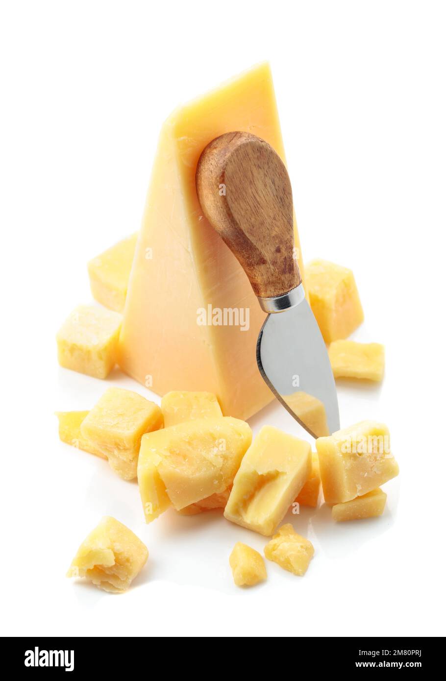 Parmesan cheese isolated on a white background Stock Photo - Alamy
