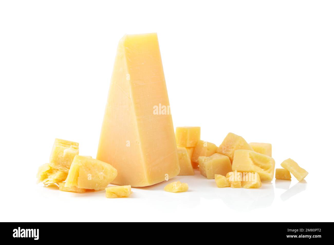 Parmesan cheese isolated on a white background Stock Photo - Alamy