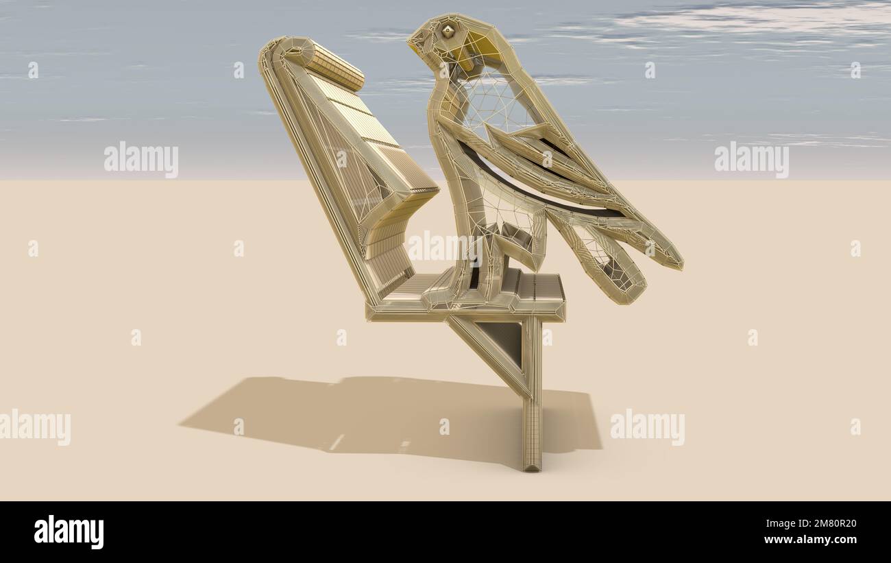 3D Illustration of an architectural structure based on the Ancient ...