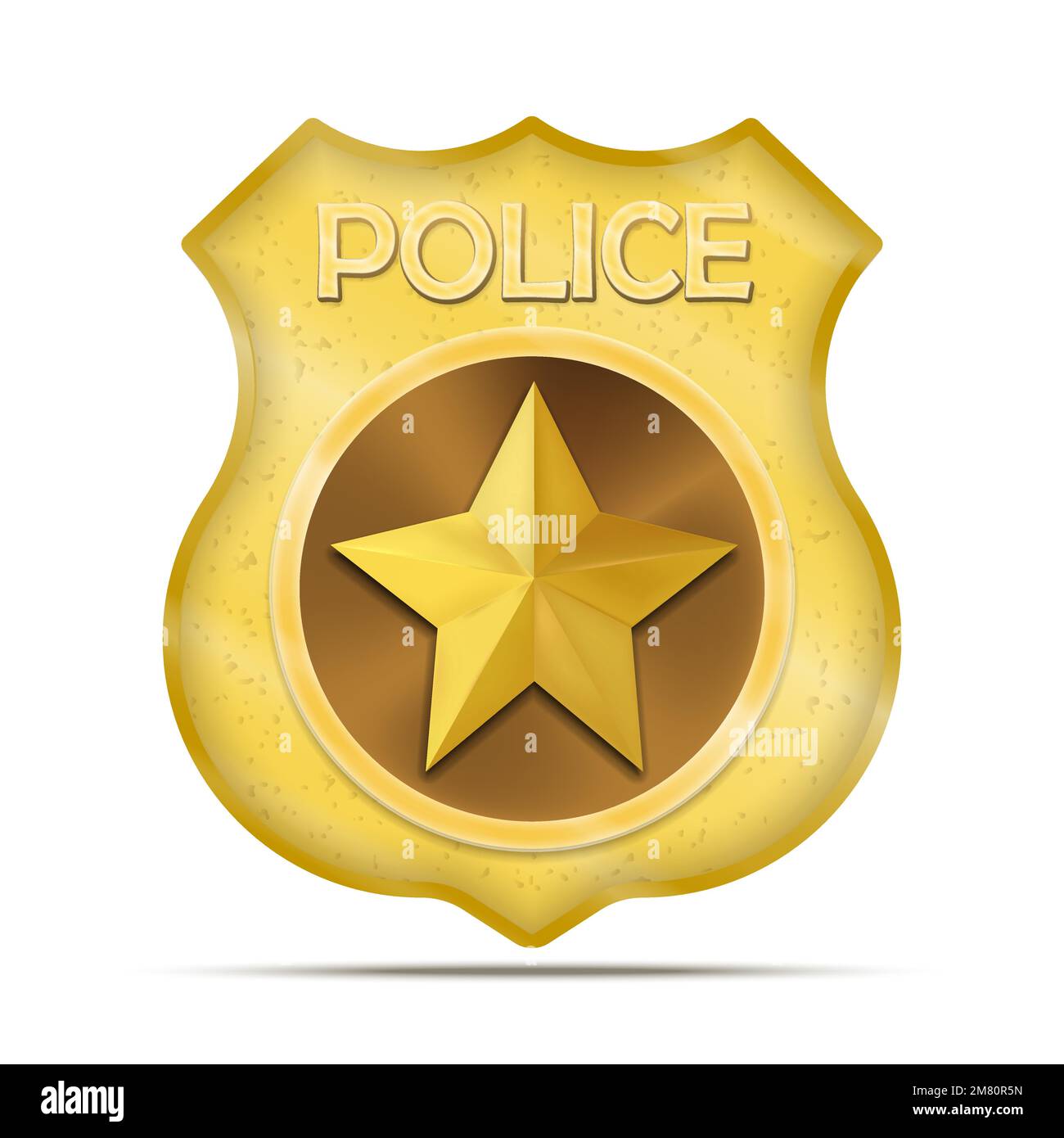 Police badge. Vector illustration. Eps 10 Stock Vector Image & Art - Alamy