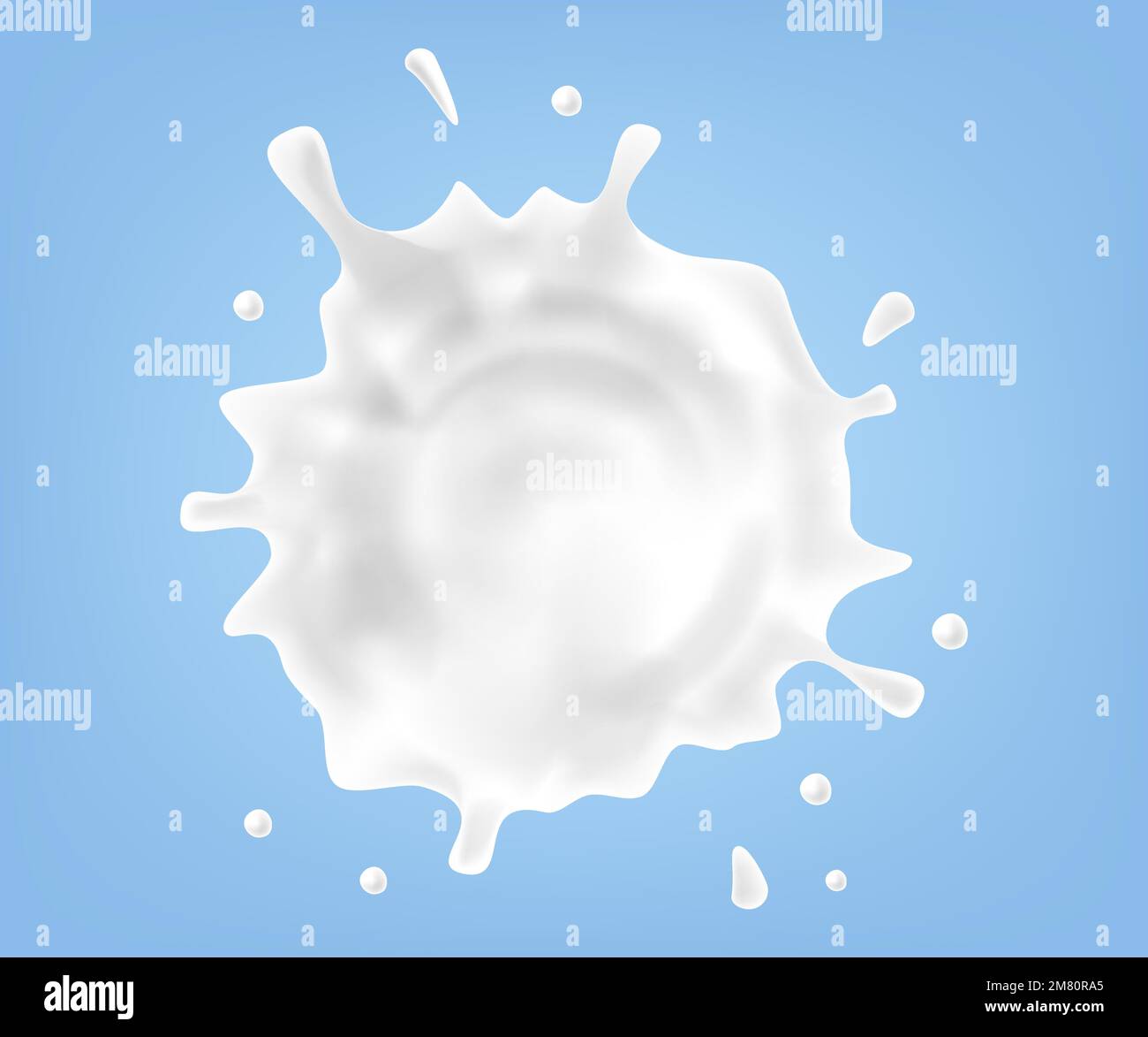 Realistik splashes of milk. Vector illustration. Eps 10 Stock Vector ...