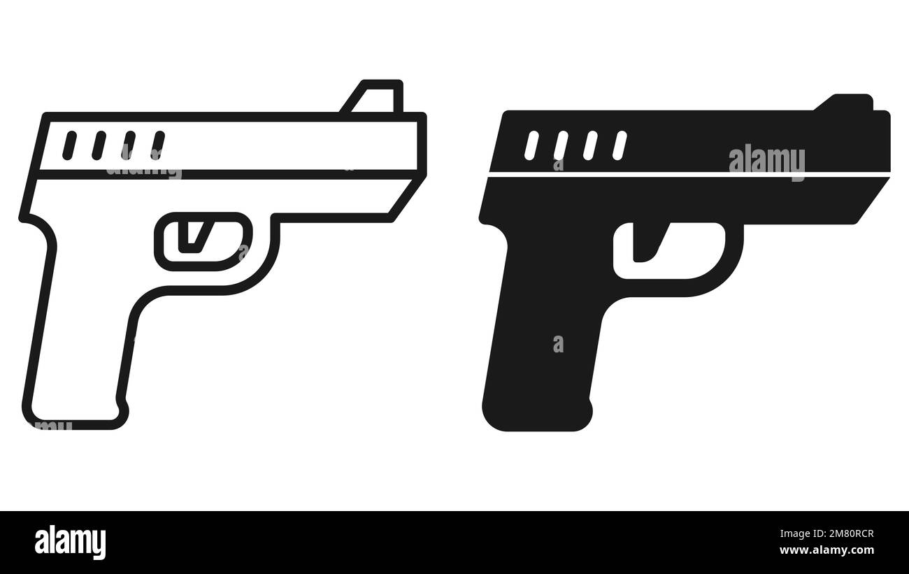 Modern pistol icon. Gun weapon icon. Vector illustration. Eps 10 Stock ...