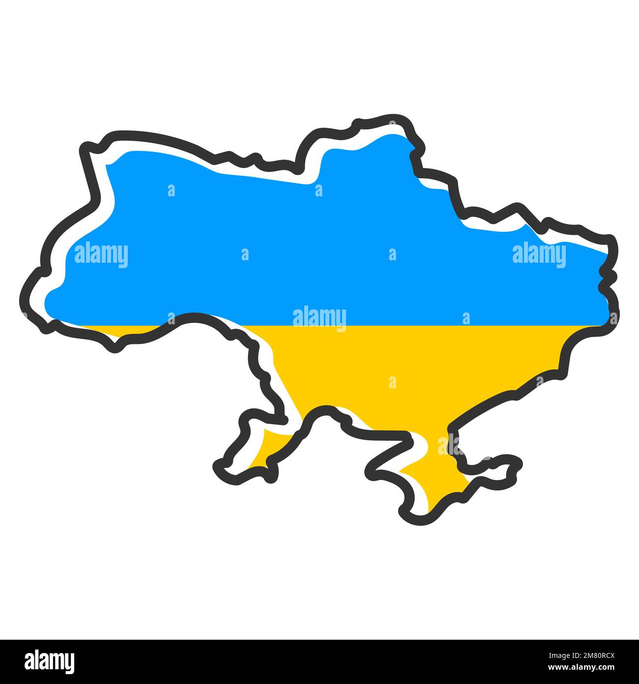 Ukraine map. Flag Incorporated Into the Map of Ukraine. Vector ...