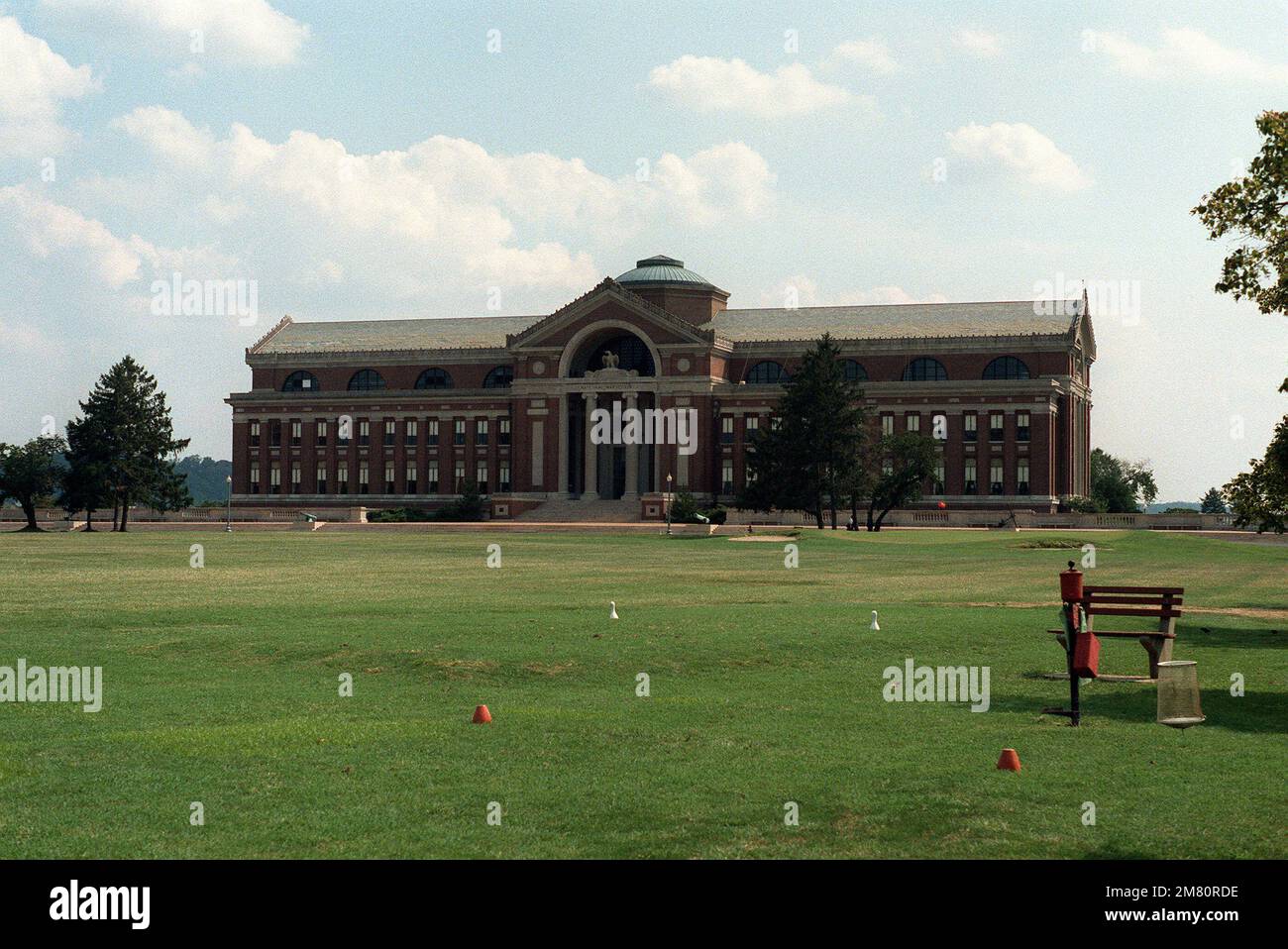 A view of the front of the National War College located at Fort McNair ...