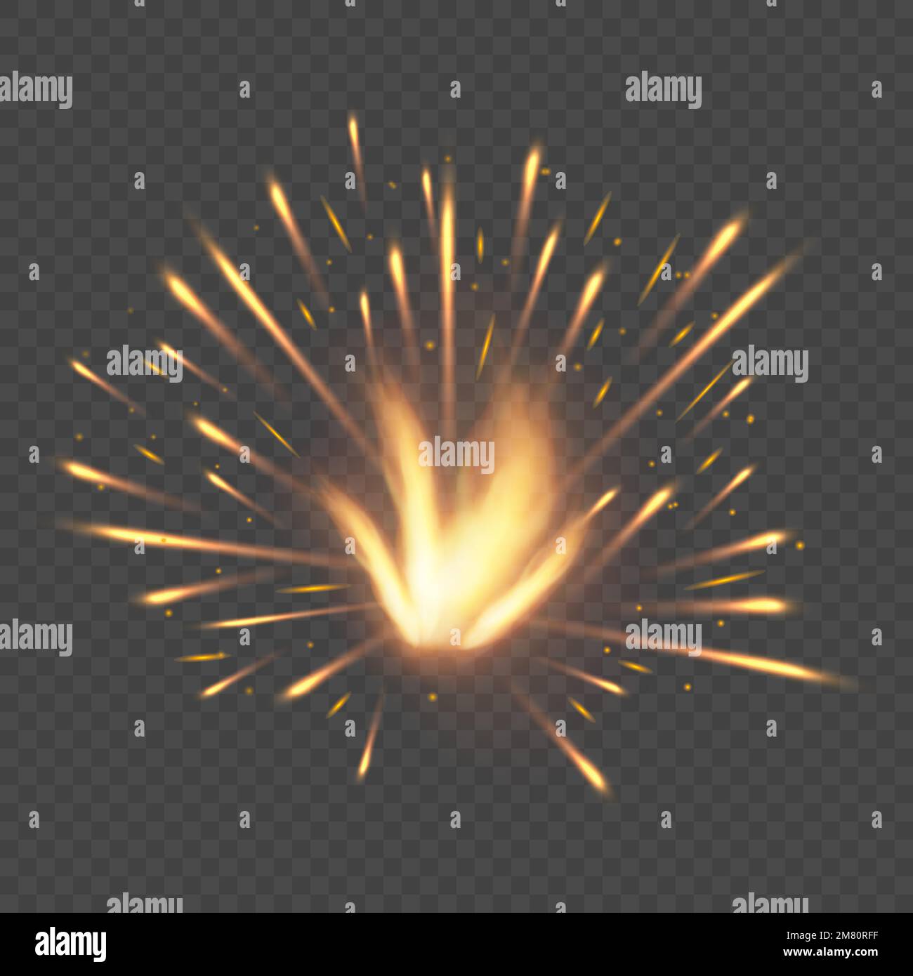 Burning shiny sparkler firework. Realistic light effect. Magic light ...