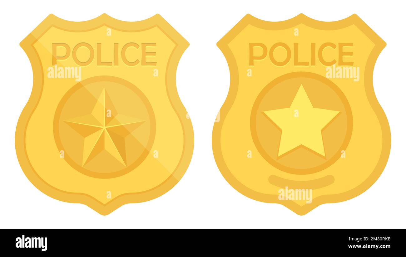 Police badge. Vector illustration. Eps 10 Stock Vector Image & Art - Alamy