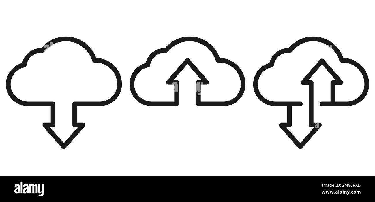 Upload download cloud arrow icon symbol. Vector illustration. Eps 10 Stock Vector Image & Art ...