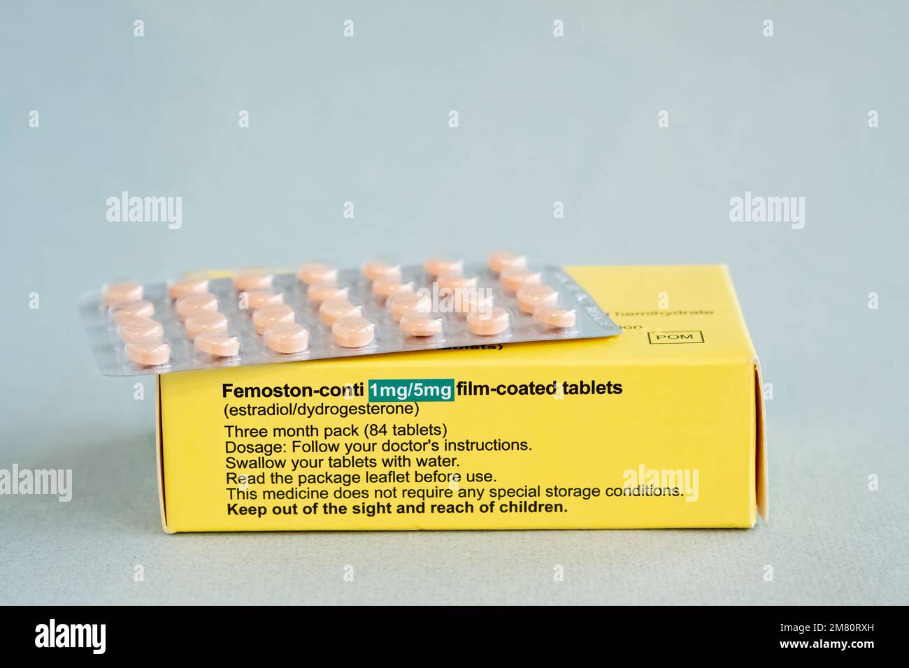 Estradiol oestrogen tablets hi-res stock photography and images - Alamy