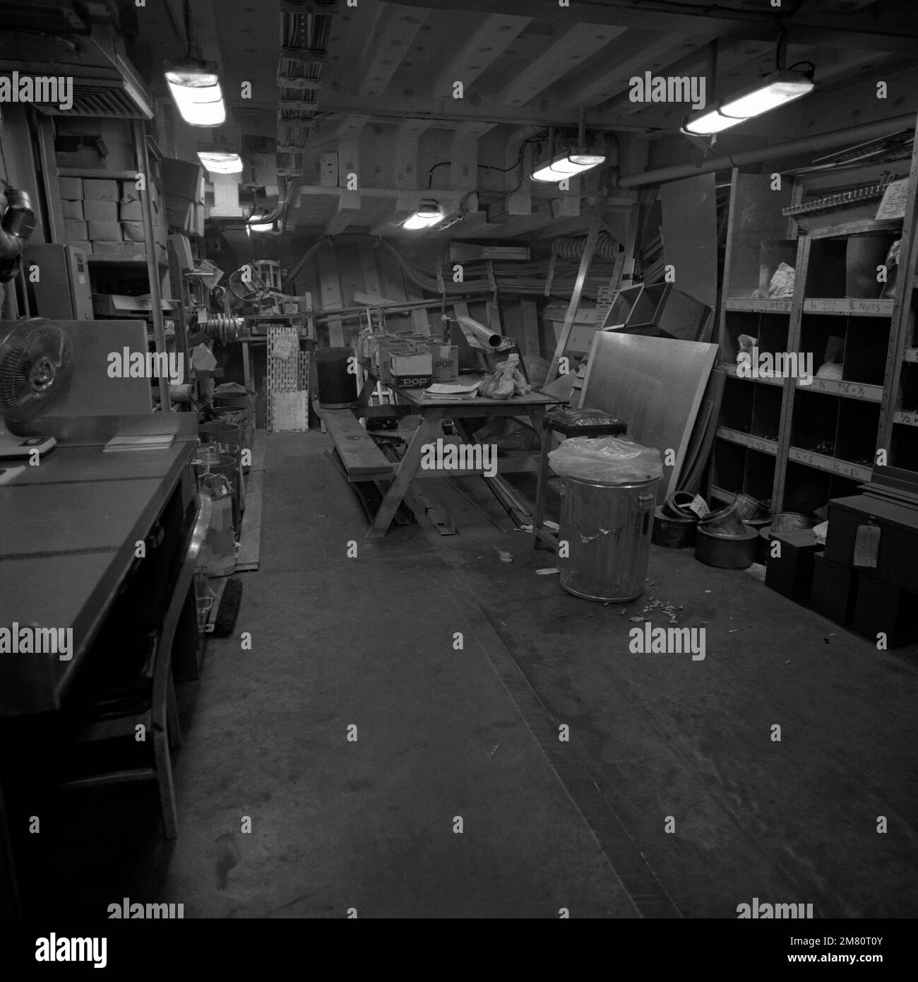 The tactical towed array sonar and bathythermograph room aboard the ...