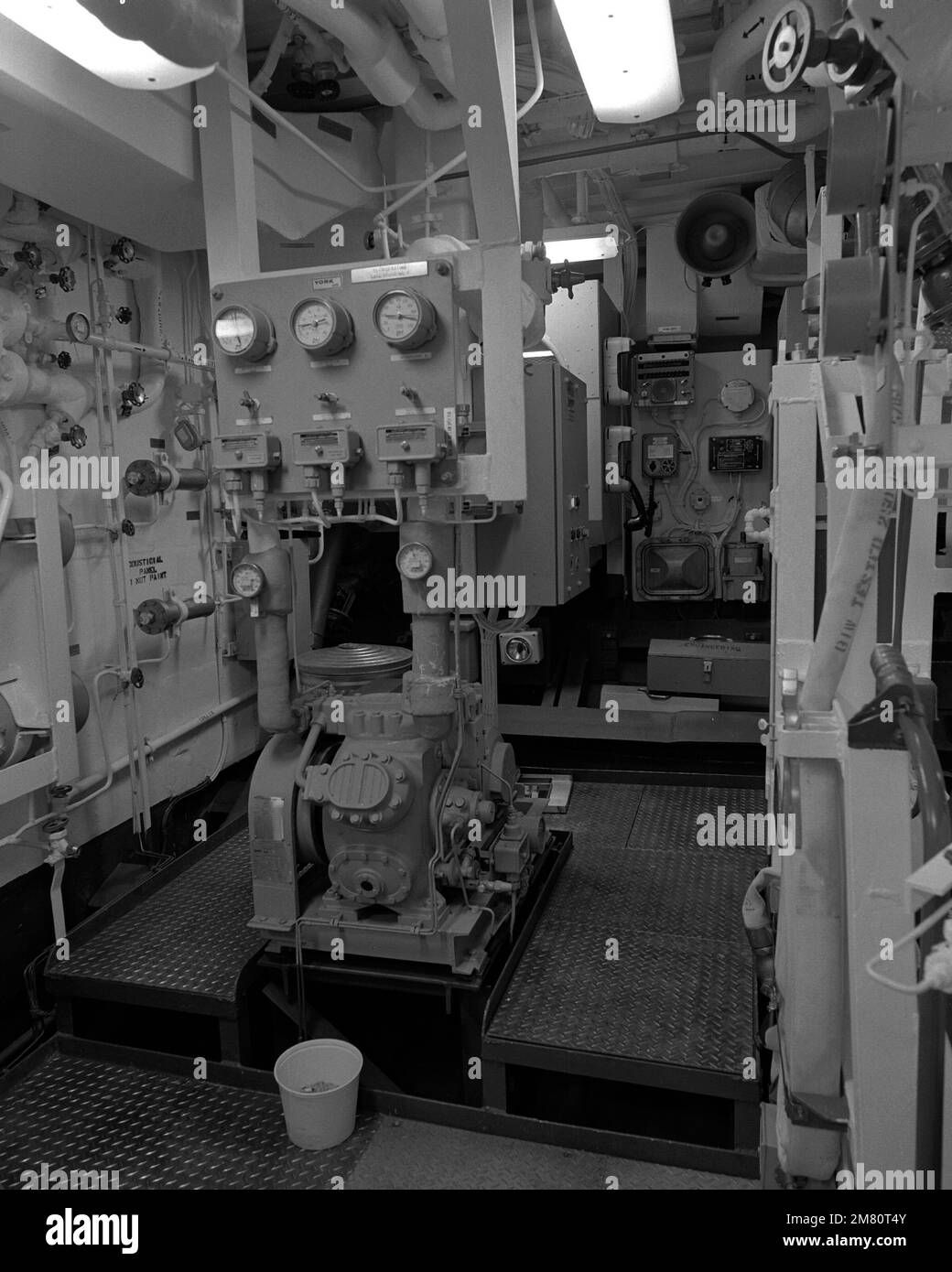 The auxiliary machinery room No. 1 aboard the guided missile frigate ...