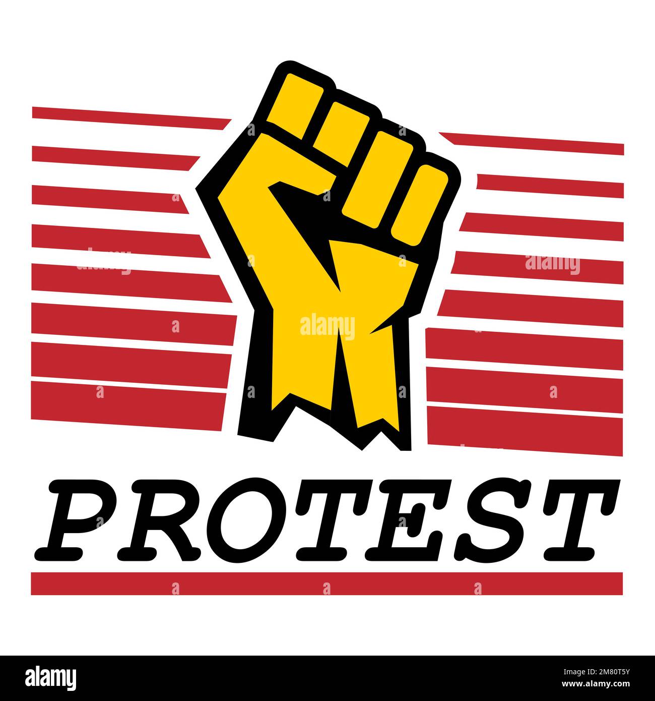 Hands clenched power strength icon. Fist sign. Vector illustration. Eps ...